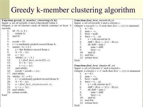ppt anonymization algorithms microaggregation and clustering powerpoint presentation id