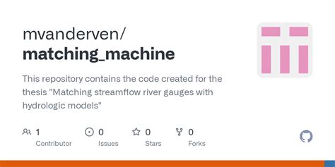 github mvanderven matching machine this repository contains the code