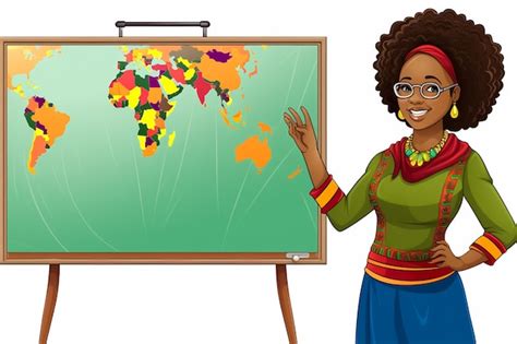 Premium Ai Image Cartoon Illustration Of A Happy African Female
