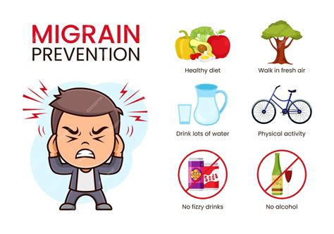 Premium Vector Migraine Prevention Health Infographic Design