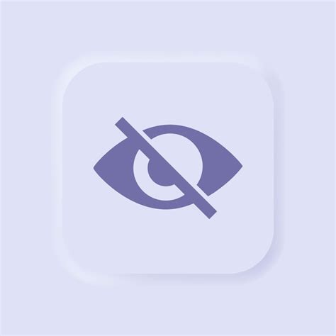 Premium Vector Eye In Neumorphism Style No Look Signvector Illustartion