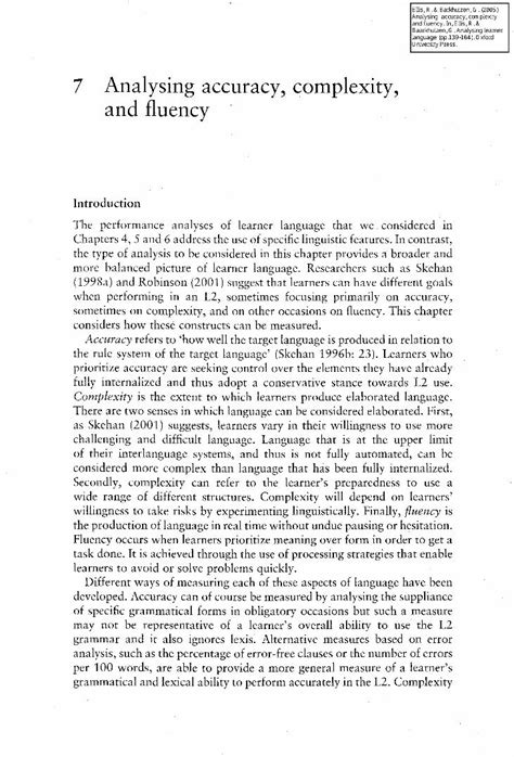 Pdf Analysing Accuracy Complexity And Fluency In Written Text