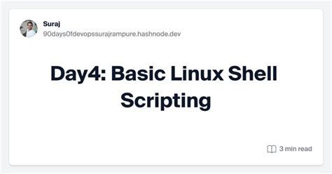 Suraj Rampure On Linkedin Day4 Basic Linux Shell Scripting