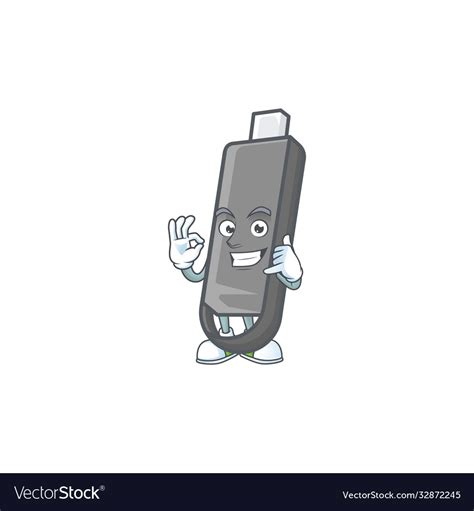 Call Me Funny Flashdisk Mascot Picture Style Vector Image