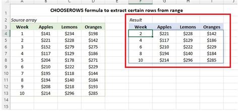 How To Use Excel CHOOSEROWS Function Quick Easy Guide