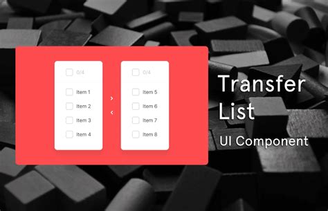 Transfer List Component Backendless Marketplace