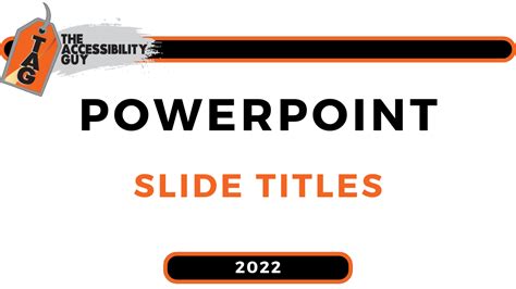 Slide Titles Should Be Unique In Powerpoint For Accessibility