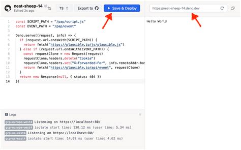 Proxying Plausible Through Deno Deploy Plausible Docs