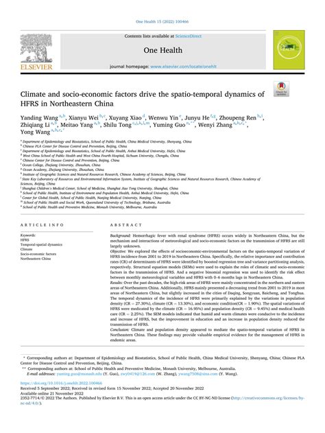 Pdf Climate And Socio Economic Factors Drive The Spatio Temporal Dynamics Of Hfrs In