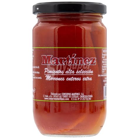 Martinez Pimientos Morrones Enteros 190 G