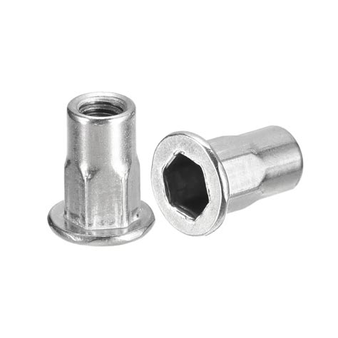 Round Flat Head M6 X 1 0 Rivet Nut Rivetfix Rivet Nuts