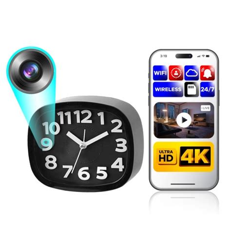 Alarm Clock With Covert K Camera Lens