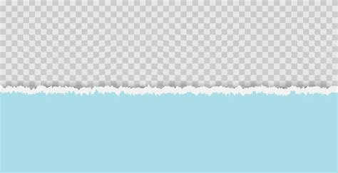 투명 배경에 파스텔 블루 찢어진 종이 벡터 일러스트 프리미엄 벡터
