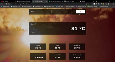 Arun Kumar On Linkedin Reactjs Weatherapp Webdevelopment