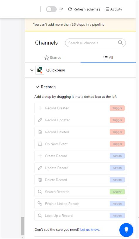 Re Pipelines Step Limitation Qrew Discussions