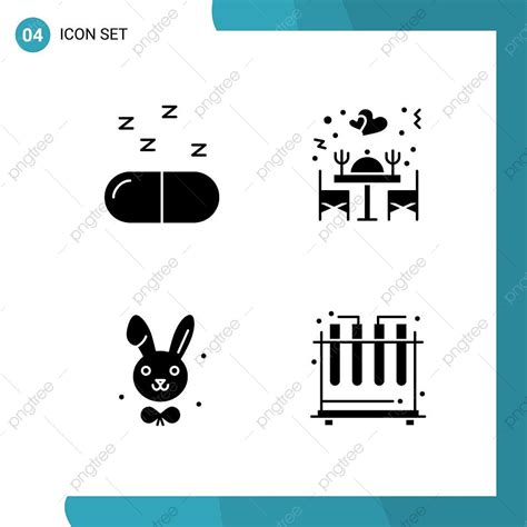 4개의 글리프 기호로 구성된 벡터 팩 상징 통신 세트 Png 일러스트 및 벡터 에 대한 무료 다운로드 Pngtree