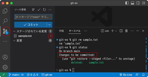 vs code で git を使う（ソースコード管理）