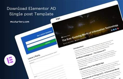 Download 10 Elementor Single Post Templates Mc Starters