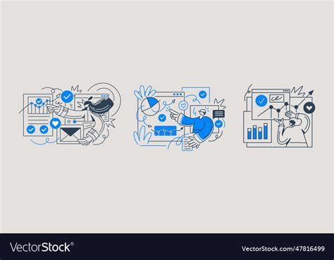 Market Research Data Analysis Analyze Business Vector Image