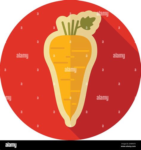 Parsnip Root Flat Icon Vegetable Vector Illustration Stock Vector Image Art Alamy