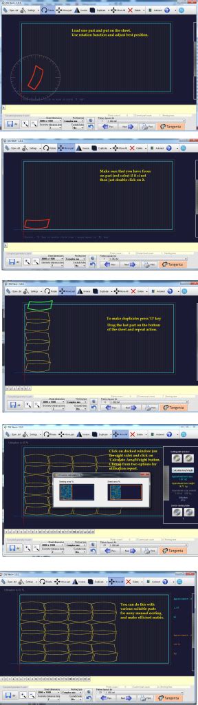Make Array Of Parts Manual Nesting Matrix Tangenta Software