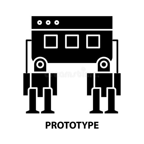 Prototype Icon Black Vector Sign With Editable Strokes Concept Illustration Stock Illustration