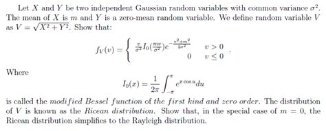 Solved Let X And Y Be Two Independent Gaussian Random