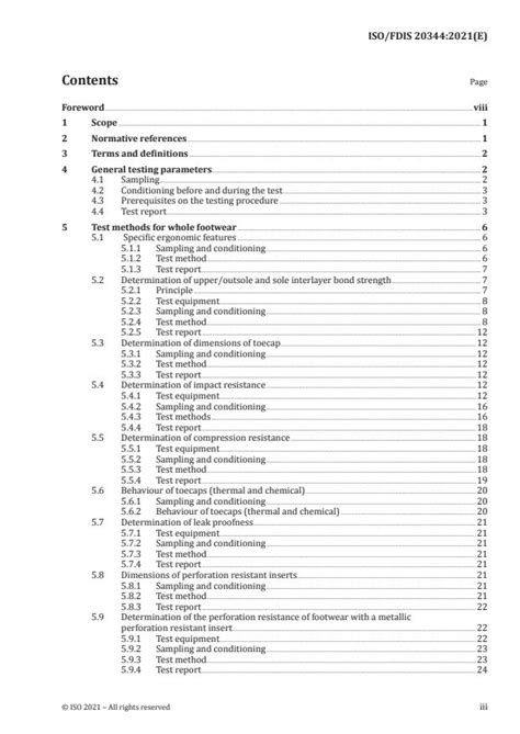ISO FDIS 20344 Personal Protective Equipment Test Methods For Footwear