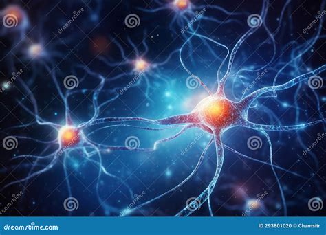 Active Nerve Cellshuman Brain Stimulation Or Activity With Neuron