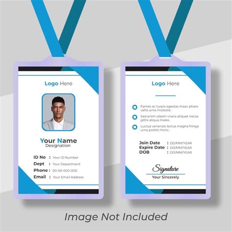 Premium Vector Creative And Professional Id Card Template Design