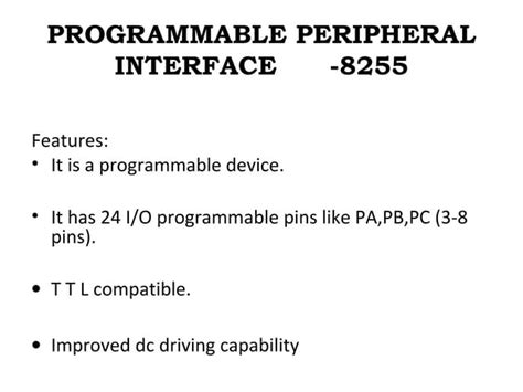 Programmableperipheralinterface 8255 Ppt Ppt Computer Peripherals