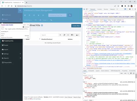 Unclickable Assets Button While The Browser Is Only Half Its Normal Size · Issue 11868 · Snipe