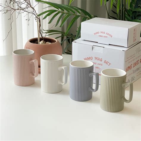 머그컵 무드 머그컵 4종세트450ml 뚜껑미포함 오늘의집 쇼핑