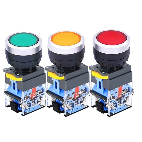 Buy Red Green Yellow Momentary Push Button Switch Mm Momentary Push Button Switch Start Stop
