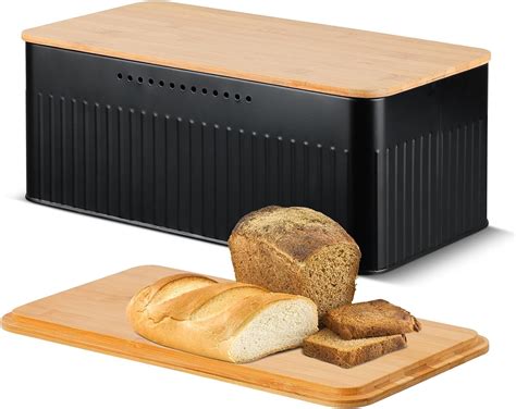 Red Barrel Studio® Bread Bin Bread Box With Bamboo Lid Bread Storage