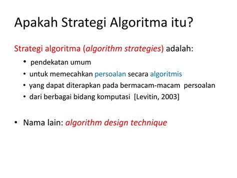 Ppt Pengantar Strategi Algoritma Powerpoint Presentation Free Download Id