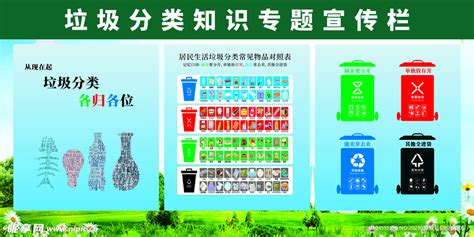 垃圾分类知识宣传栏设计图 广告设计 广告设计 设计图库 昵图网