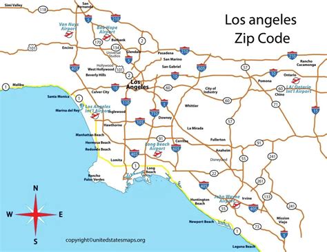 Los Angeles Zip Code Map Zip Code Map Of Los Angeles