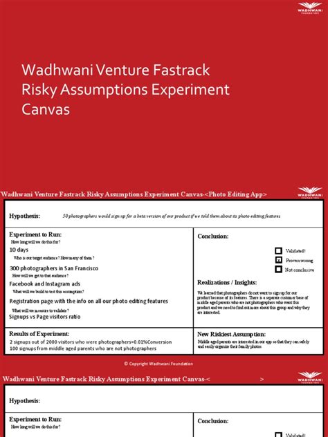 Risky Assumptions Experiment Canvas 1620790461548 Pdf Experiment