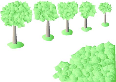 Row Of Trees Tree Perspective Scene Vector Tree Perspective Scene PNG And Vector With