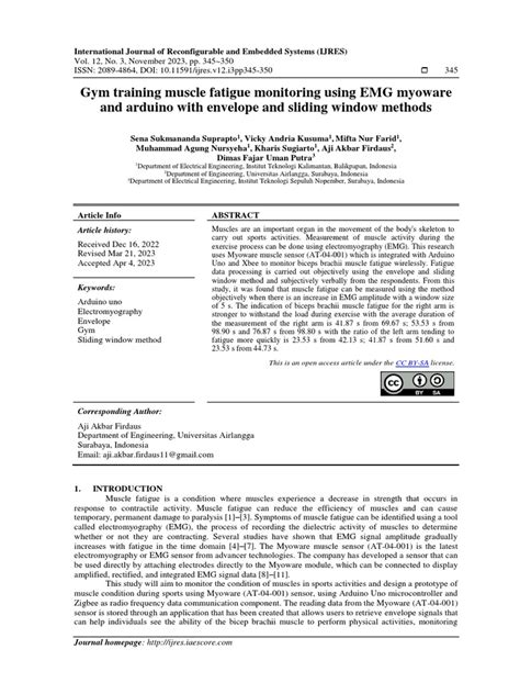 gym training muscle fatigue monitoring using emg myoware and arduino