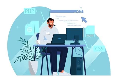 premium vector website development web page programming and coding graphic vie motivation