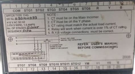 Syntron Apfcr Type 1143 Automatic Power Factor Relay Made In India At