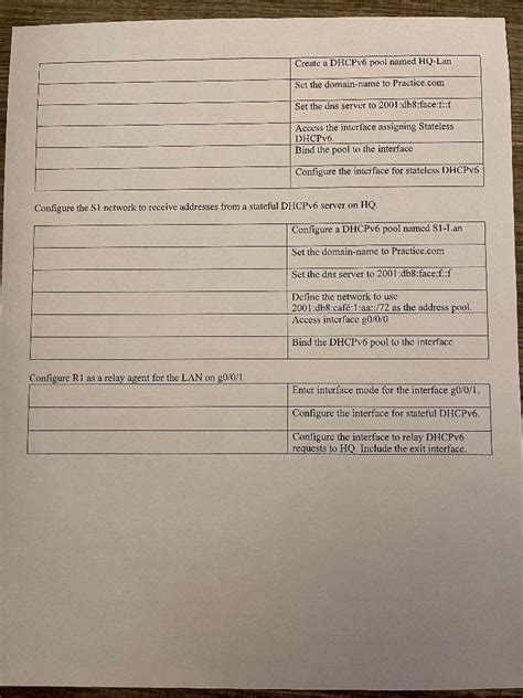 Solved DHCP Configuration Practice Use The Diagram To Chegg Com