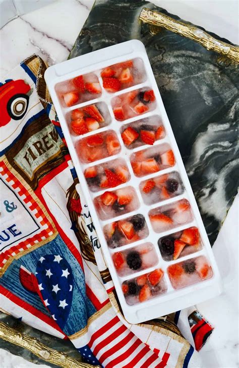 Red White And Blue Infused Ice Cubes Stefs Eats And Sweets