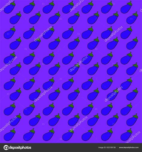 Eggplant Wallpaper Illustration Vector White Background Stock Vector By