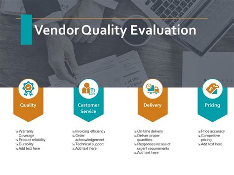 vendor quality evaluation ppt powerpoint presentation visual aids pictures powerpoint slide