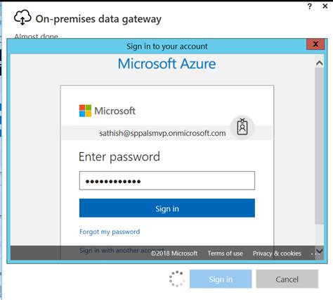 step by step procedure to install onpremise gateway installer for