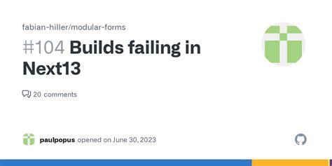 Builds Failing In Next13 · Issue 104 · Fabian Hillermodular Forms