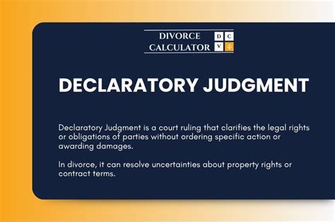 Declaratory Judgment Understanding Its Legal Impact And Applications Divorce Calculator